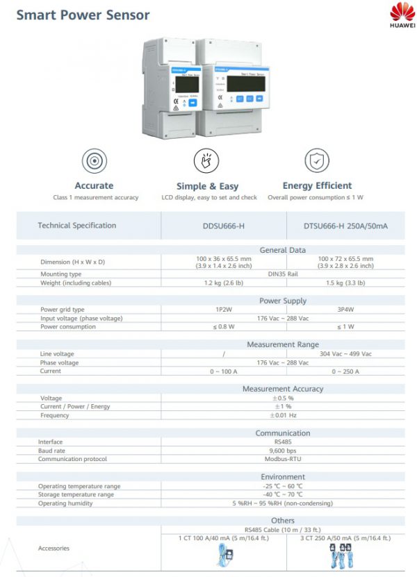 Huawei DTSU666-H CT กันย้อน – บริษัท อาร์3โซล่าเซลล์ จำกัด