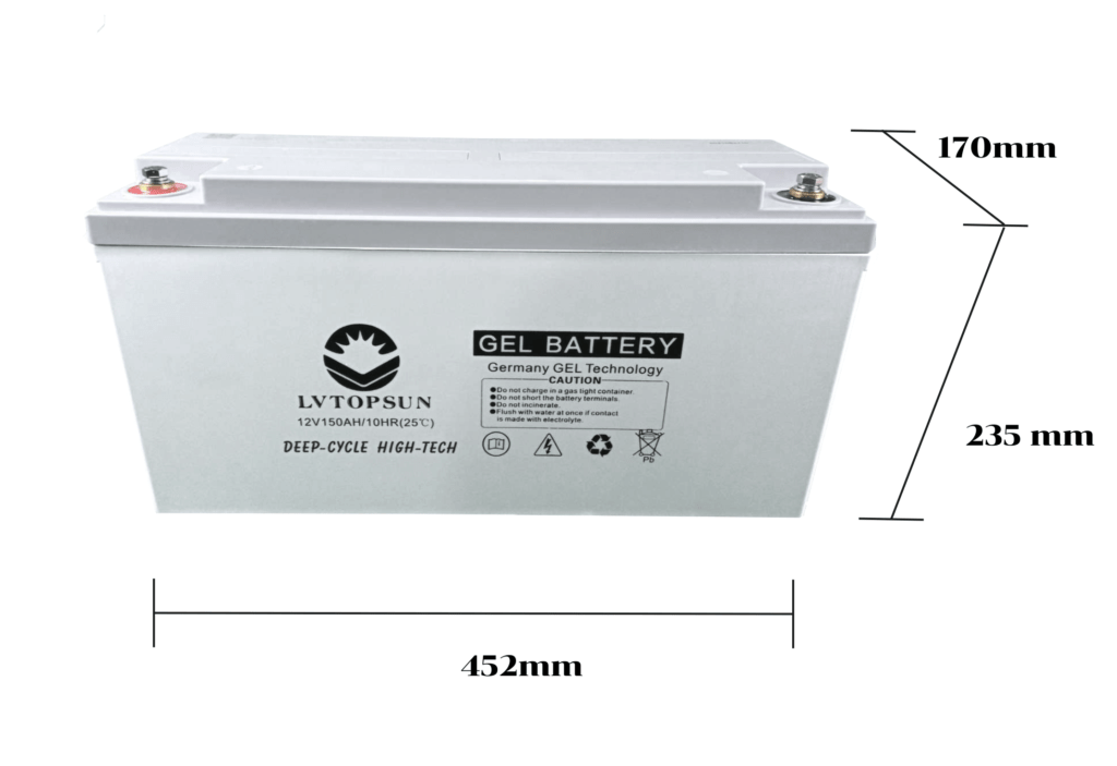 แบตเตอรี่ Deep Cycle GEL 150Ah 12V LVTOPSUN – บริษัท อาร์3โซล่าเซลล์ จำกัด