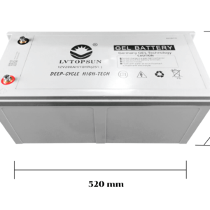 แบตเตอรี่ Deep Cycle GEL 100Ah 12V LVTOPSUN – บริษัท อาร์3โซล่าเซลล์ จำกัด